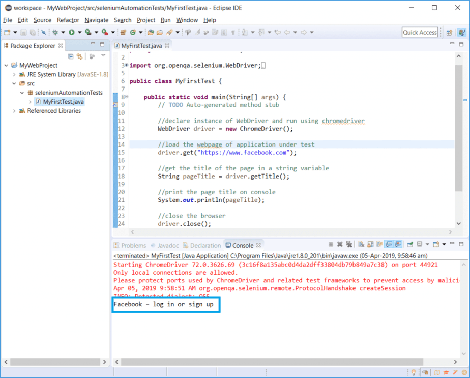 The First Selenium test case - TutorialCup